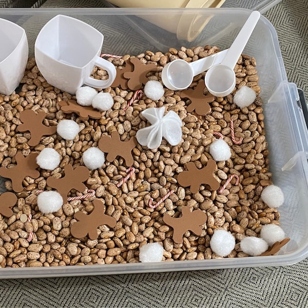 Hot Chocolate Sensory Bin | Sensory Bin | Preschool Winter Game ...