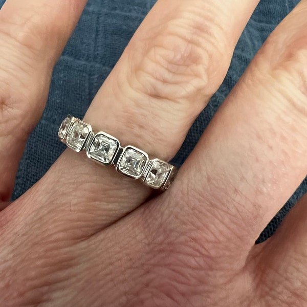 Brown Diamond Eternity Band, Simulated Chocolate Diamond, Cubic ...