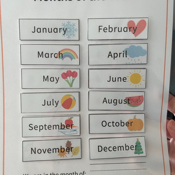 Educational Activity, Months of the Year, Homeschool Printable, Busy ...