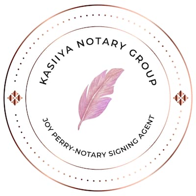 Beautiful Rose Gold Notary Logo Design, Feather Pen Logo, Metallic Logo ...