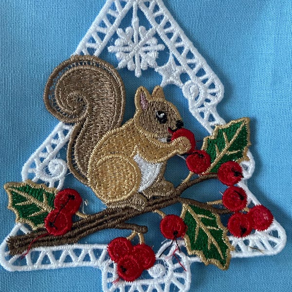 FSL Squirrel, Branch Beauty- Free Standing Lace Machine Embroidery ...