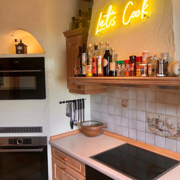 Let's Cook Neon LED Sign, Custom Neon Sign Kitchen Decor, Neon Wall ...