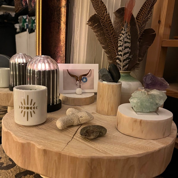 Wood Crystal Display Stand, Risers and Stands for Display, Mineral ...