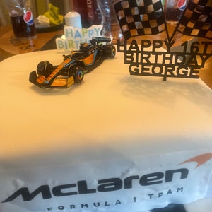 Formula One Race Car Cake Topper Custom Personalised 3D Printed - Etsy