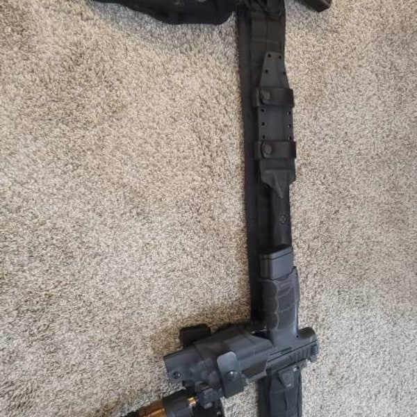 KA-BAR BK5 Custom Kydex Sheath, Scout Carry, Leather Scout Straps, Mini ...