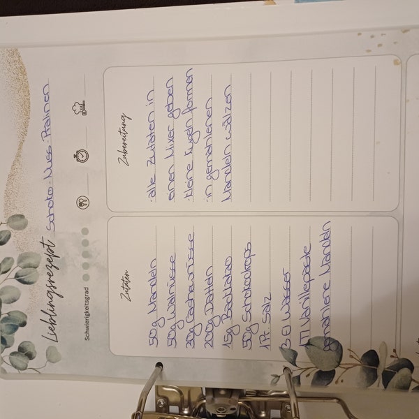 Herbst Rezeptkarte | Rezeptvorlage A4 zum ausdrucken auf deutsch ...