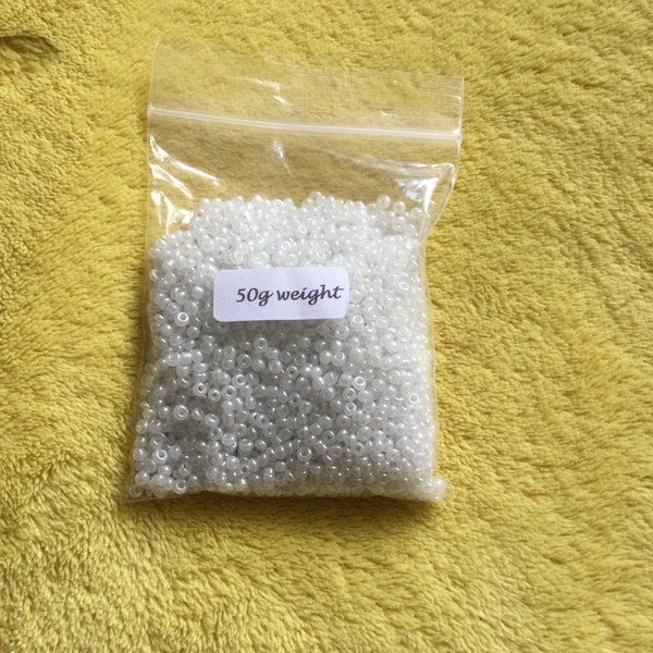 50g 2mm Seed Beads Pearlised Mix - Beautiful Glass Beads Perfect for ...