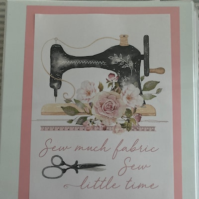Sew Much Fabric, Sew Little Time 8 X 10 Printable Art Instant Digital ...