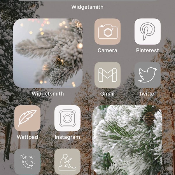 Winter Time Ios App Icons, Light Neutral Icon Pack, Aesthetic Original ...