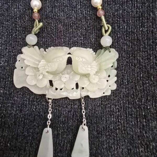 Alashan Agate Sailor Moon & Sailor Mars Handmade Carved Charm Dangler ...