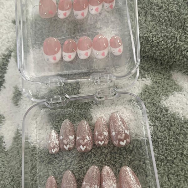 NEW NEW! | Romantic Bestie Press on Nails | Twin Nails | Beautiful ...
