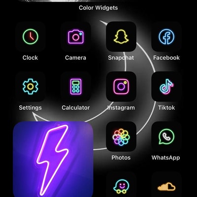 320 Neon App Icons BESTSELLER EXCLUSIVE Icon Pack for Cyberpunk Retro ...