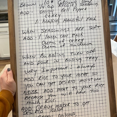 Handwritten Recipe Custom Wood Framed Printed Family Kitchen Sign - Etsy
