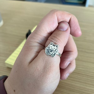 Chibi Mothman Ring Cryptid Jewelry Cute Moth Ring - Etsy