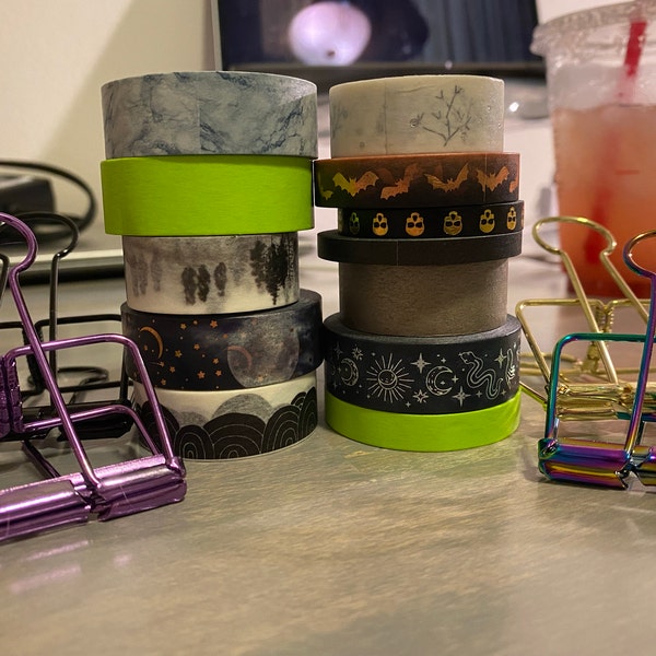 6 Colors of Planner Clips Hollow Binder Clips-office/binder/decorative ...