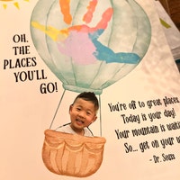 Oh the Places You'll Go Handprint Craft for Kids, Dr Seuss Crafts for ...
