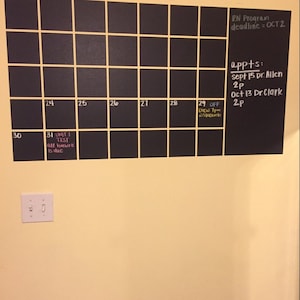 Daily Dot Calendar Decal, Chalkboard Wall Decals, Monthly Planner ...