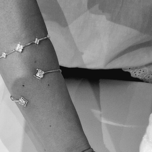 Wedding Crystal Upper Arm Cuff - Bohemian Arm Wrap - Etsy