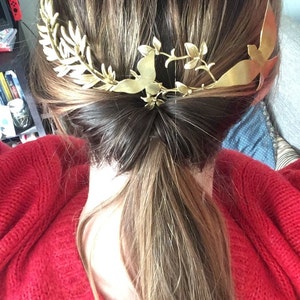 Branch Bridal Headpiece. Gold Bird on Twigs Hair Comb Perfect for an ...