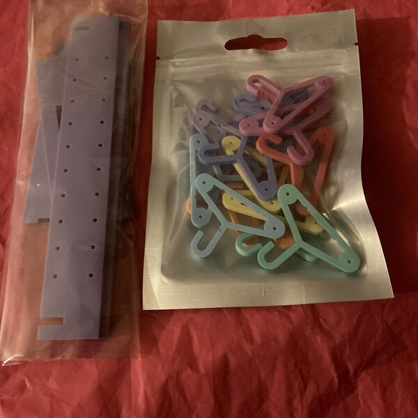 Jewellery Wardrobe Mini Earring Hanger Pastel Rainbow, Holder Stand ...