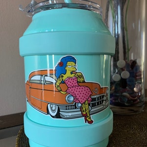 Mean Marge Simpson Rockabilly Pinup Cadillac Sticker - Etsy