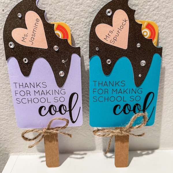 Popsicle/ice Cream Pop Teacher Card/gift Card Holder - Perfect Gift for ...