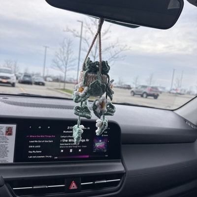 Crochet Fern Plant, Crochet Plant Car Hanging, Car Accessories for ...