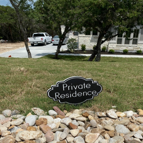 Private Residence Sign, Yard Sign, Entryway Sign, Do Not Disturb Sign ...