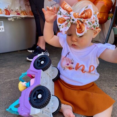 Summer Romance Floral Baby Bow Big Bow Headwrap Bow Clip Bow Soft Nylon ...