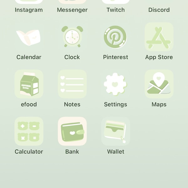 Cute Icons Pack Pastel Icons Cute Phone Theme Aesthetic Phone Theme Ios ...
