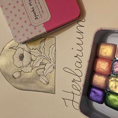 MICA DOTCARDS Handmade Watercolors Mica Metallic Dot Cards - Etsy