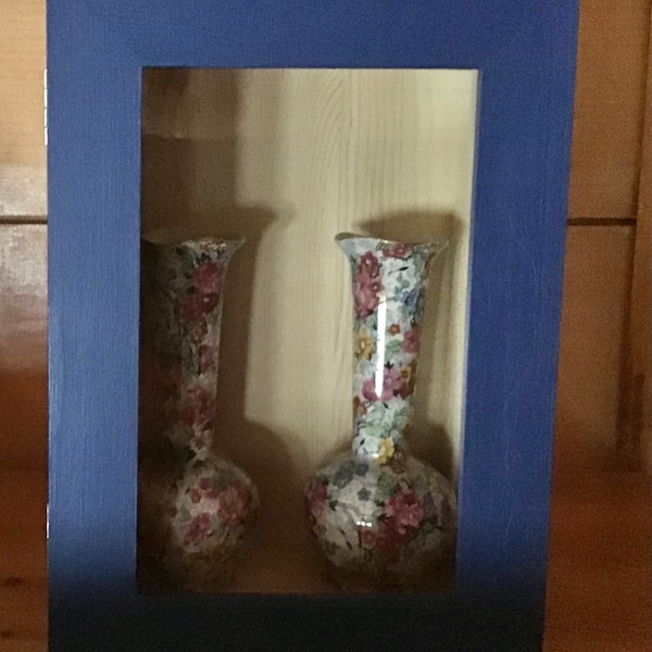 Small Extra Deep Wooden Personalized Shadow Box Frame With Glass Door, Display Case, Memory Box ...