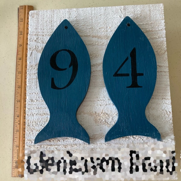 Custom Fish House Number Sign: Lake House Address Plaque - Etsy