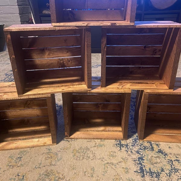 6 Wood Crates Rustic Cupcake Stand 8x8, Wedding Crates , Rustic Wedding ...