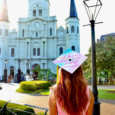 AKA Graduation Cap PRINTED Grad Cap Design Alpha Kappa Alpha Graduation ...