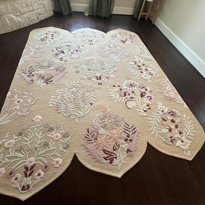 Neutral Colors, Modern Checked Pattern, Tufted Wool Area Rug for ...