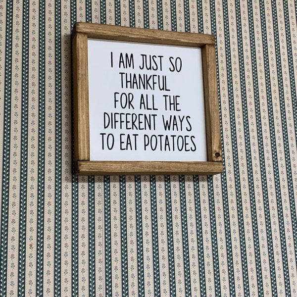 Funny Potato Sign: Hand Painted Kitchen Decor - Potato Lover Gift - Etsy