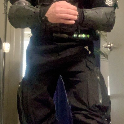 Modular Futuristic Armored Chainmail Half Cloak Shoulder / Hip ...