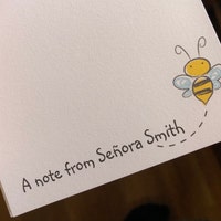 Custom Bee Notepads Name School Teacher // 50 Sheets per Stack 4x5.5 ...