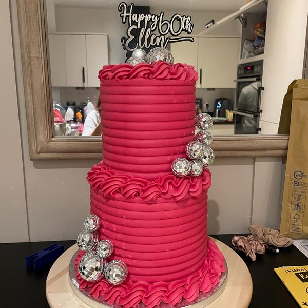 Personalised Double Layer Topper Swirly Style, Wedding Cake Topper ...