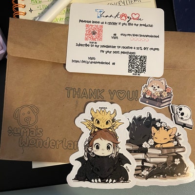 Fourth Wing Tairn Andarna Violet Sticker Chibi Cute Stacked Heads - Etsy