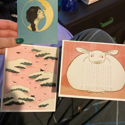 Vintage Rabbit Fine Art Japanese Year of the Rabbit Color - Etsy