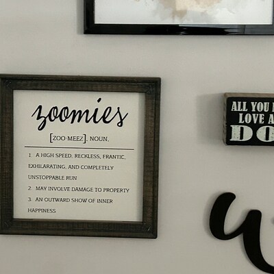 Zoomies, Home Decor, Dog Decor, Cat Decor, Pet Decor, Reverse Canvas ...