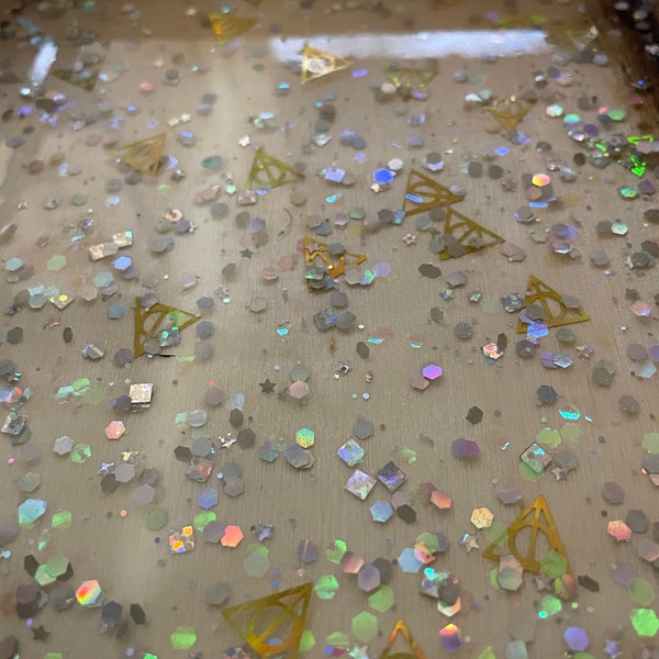 Gold Holographic Triangle Hallow Hollow Hollows Confetti Chunky Poly ...