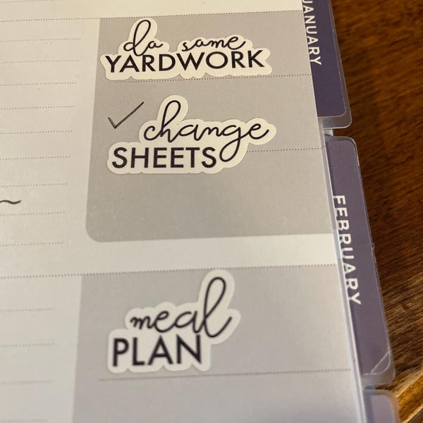 Staff Meeting Planner Stickers AW-014 Font AW Work Stickers, Meeting ...