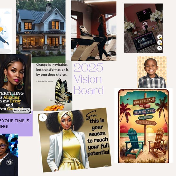 2025 Vision Board Template, Vision Board Guide - Etsy UK