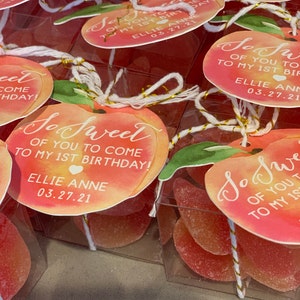 Peach Fruit Favor Tags, Sweet as a Peach, Georgia Peach, Peach Party ...
