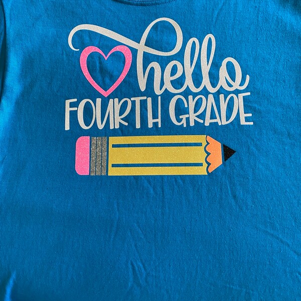 Back to School, 4th Grade Svg, Hello Fourth Grade, School Svg, Teacher ...