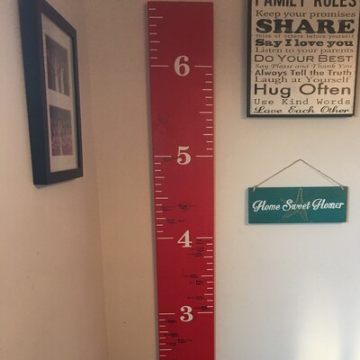 DIY Growth Chart Ruler Vinyl Decal Kit Traditional Style JUMBO s - Etsy
