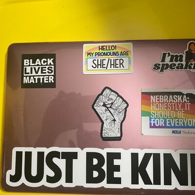 SHE/HER Name-tag Sticker - Etsy